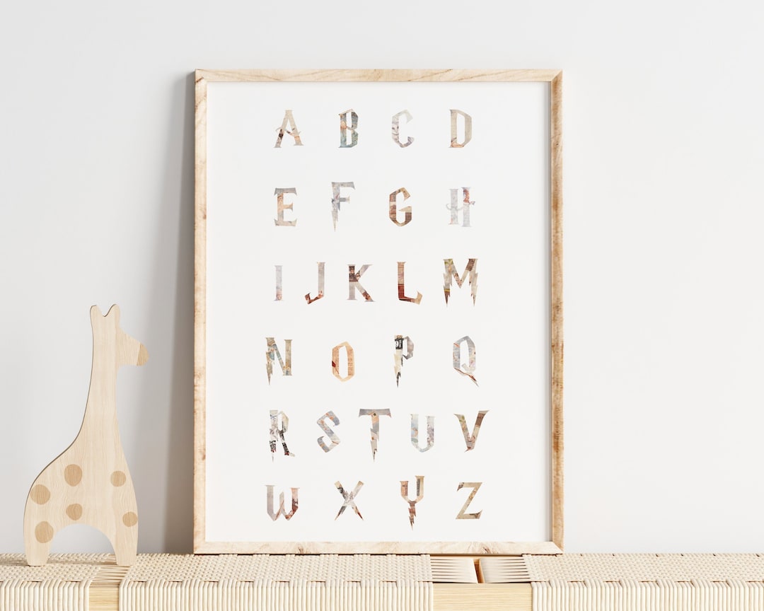 Wizard School Nursery Alphabet / Minimalist Subtle Design / Magic World ...