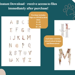 Wizard School Nursery Alphabet / Minimalist Subtle Design / Magic World ...