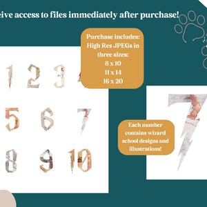 Wizard School Nursery Numbers / Minimalist Subtle Design / Magic World ...