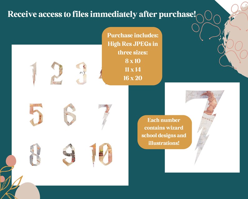 Wizard School Nursery Numbers / Minimalist Subtle Design / Magic World ...