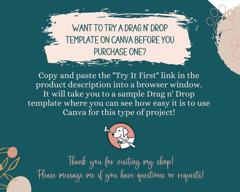 Instant Camera Style Photo Card Template - Canva / 4x6 Prints / Photo ...