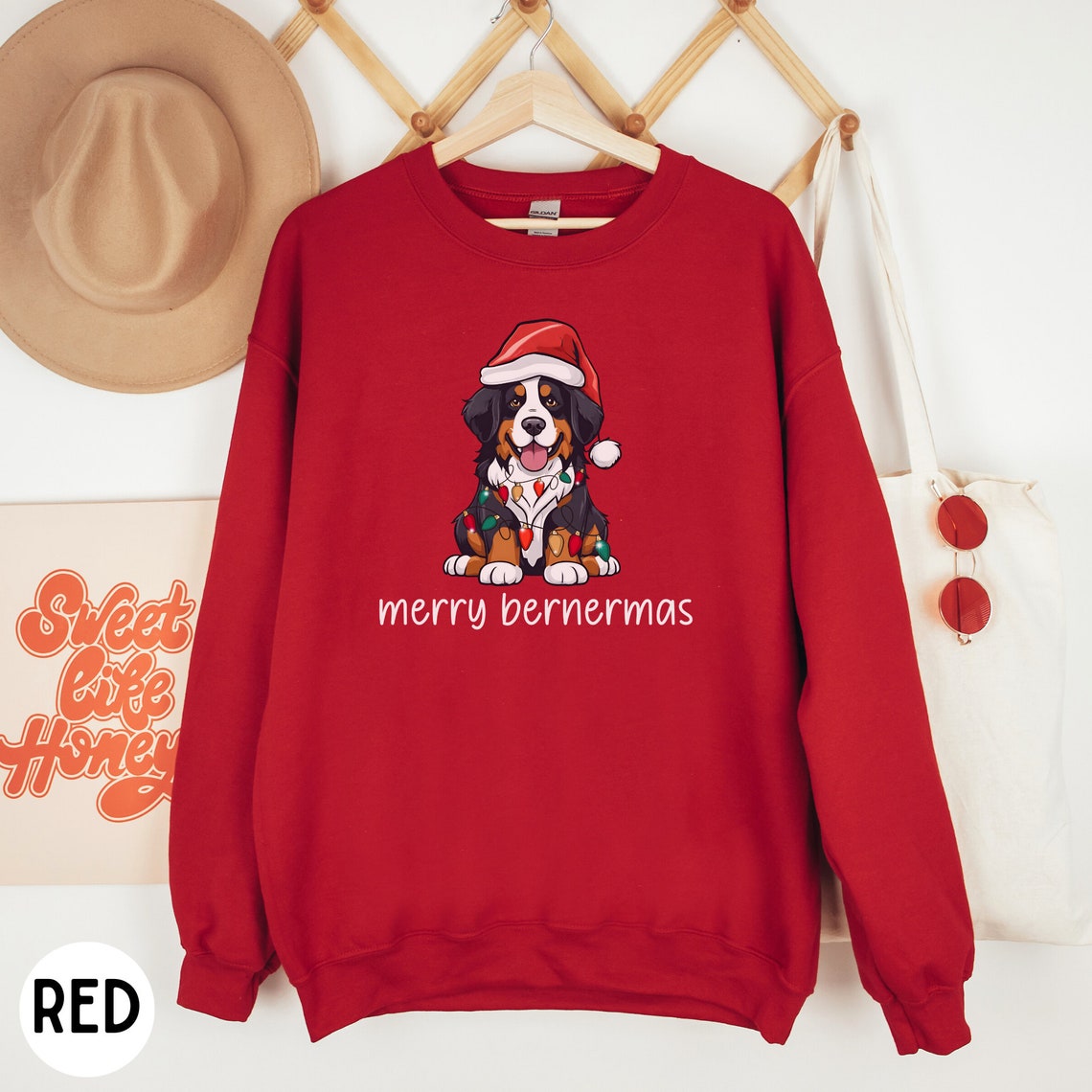 Bernese Mountain Dog Christmas Sweatshirt, Dog Christmas Sweater ...