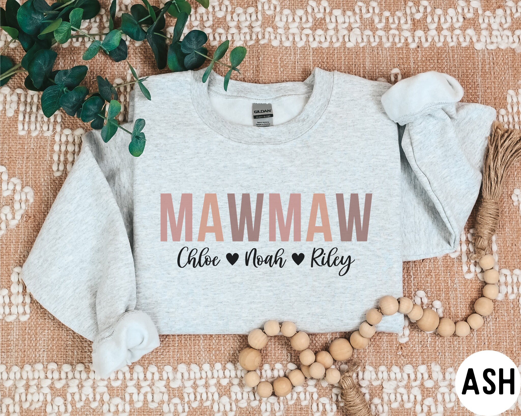 Personalized Mawmaw Sweatshirt, Mawmaw Sweater, Custom Grandma Gift ...