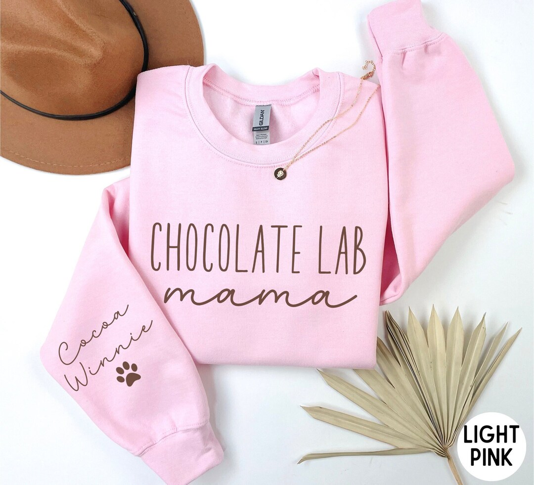 Chocolate Labrador Sweatshirt, Chocolate Lab Mama Sweater, Personalized ...