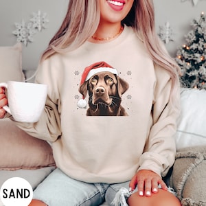Chocolate Labrador Christmas Sweatshirt, Labrador Holiday Sweater ...