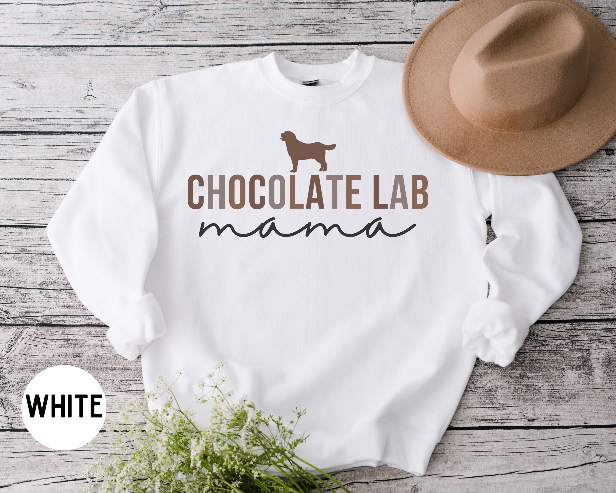 Chocolate Labrador Sweatshirt, Labrador Sweater, Lab Mama Sweater ...