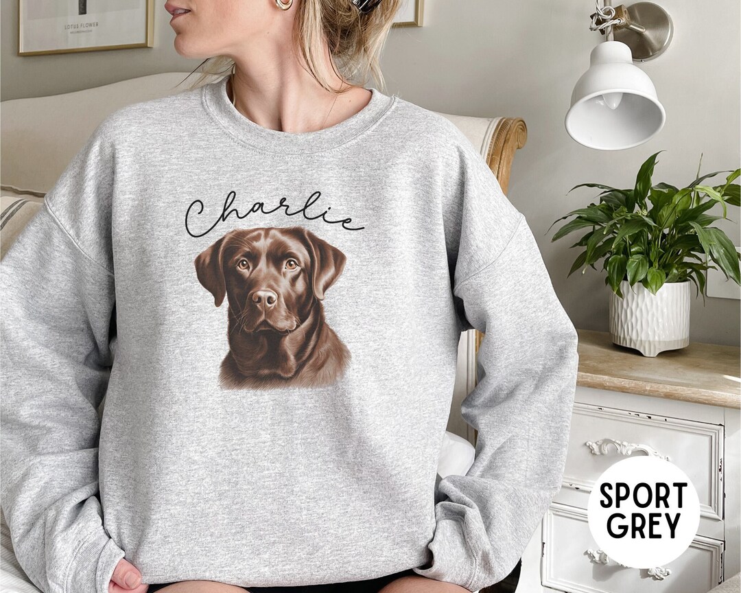Personalized Chocolate Labrador Sweatshirt, Custom Chocolate Lab ...