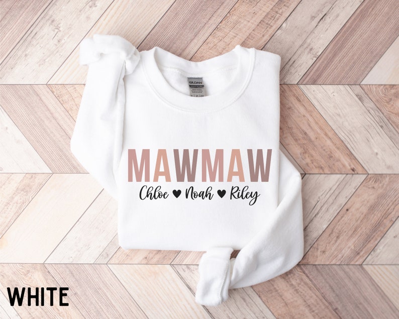 Personalized Mawmaw Sweatshirt, Mawmaw Sweater, Custom Grandma Gift ...