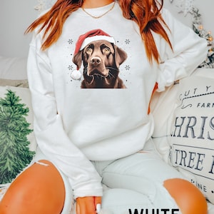 Chocolate Labrador Christmas Sweatshirt, Labrador Holiday Sweater ...
