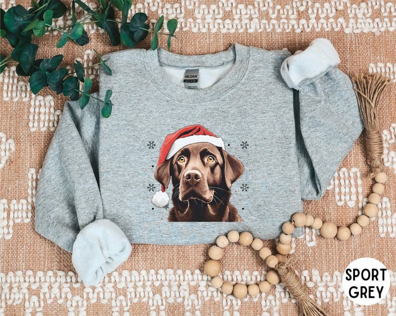 Chocolate Labrador Christmas Sweatshirt, Labrador Holiday Sweater ...