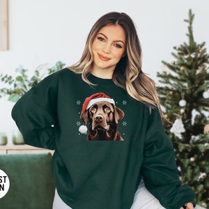 Chocolate Labrador Christmas Sweatshirt, Labrador Holiday Sweater ...