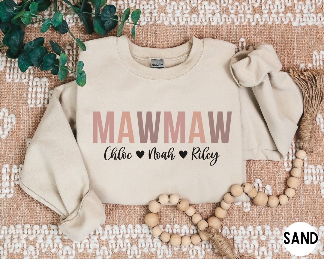 Personalized Mawmaw Sweatshirt, Mawmaw Sweater, Custom Grandma Gift ...