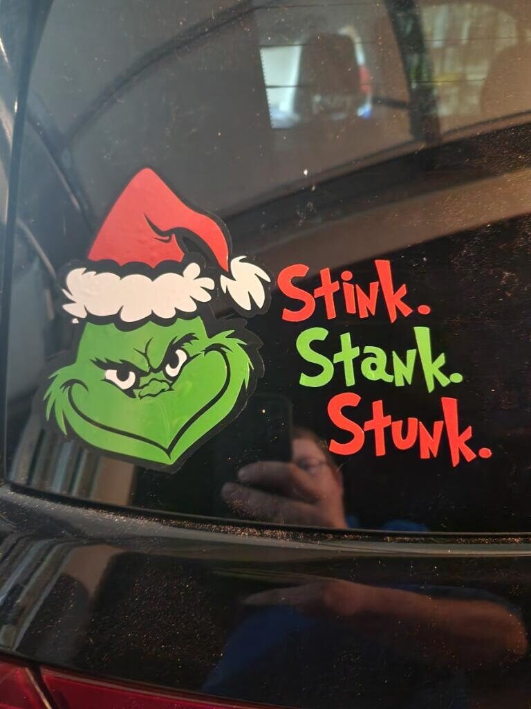 Dr. Seuss Grinch Car Decal - Etsy
