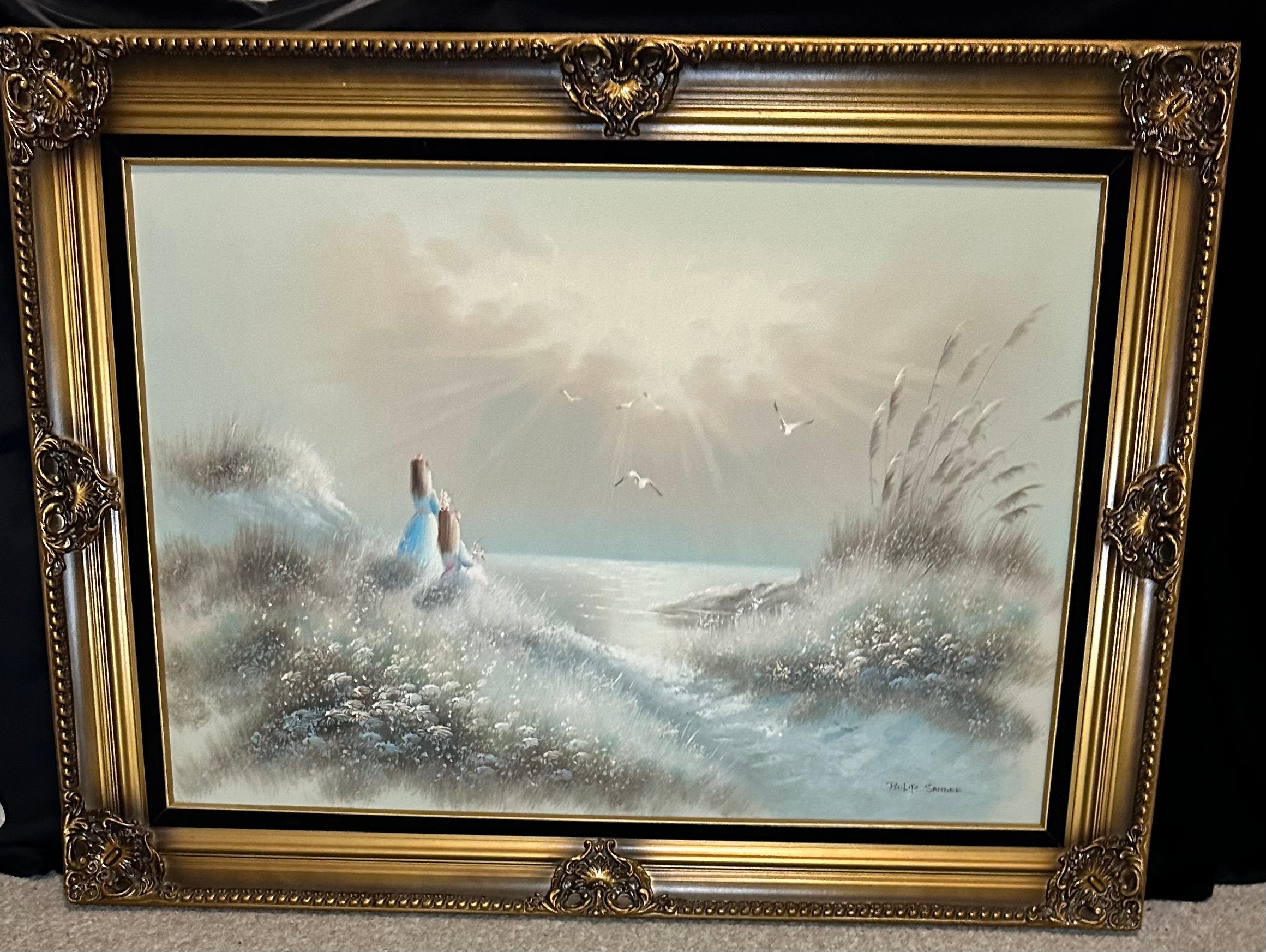 Vintage Signed Large Canvas Oil Painting by Artist Philip Sandee - Etsy