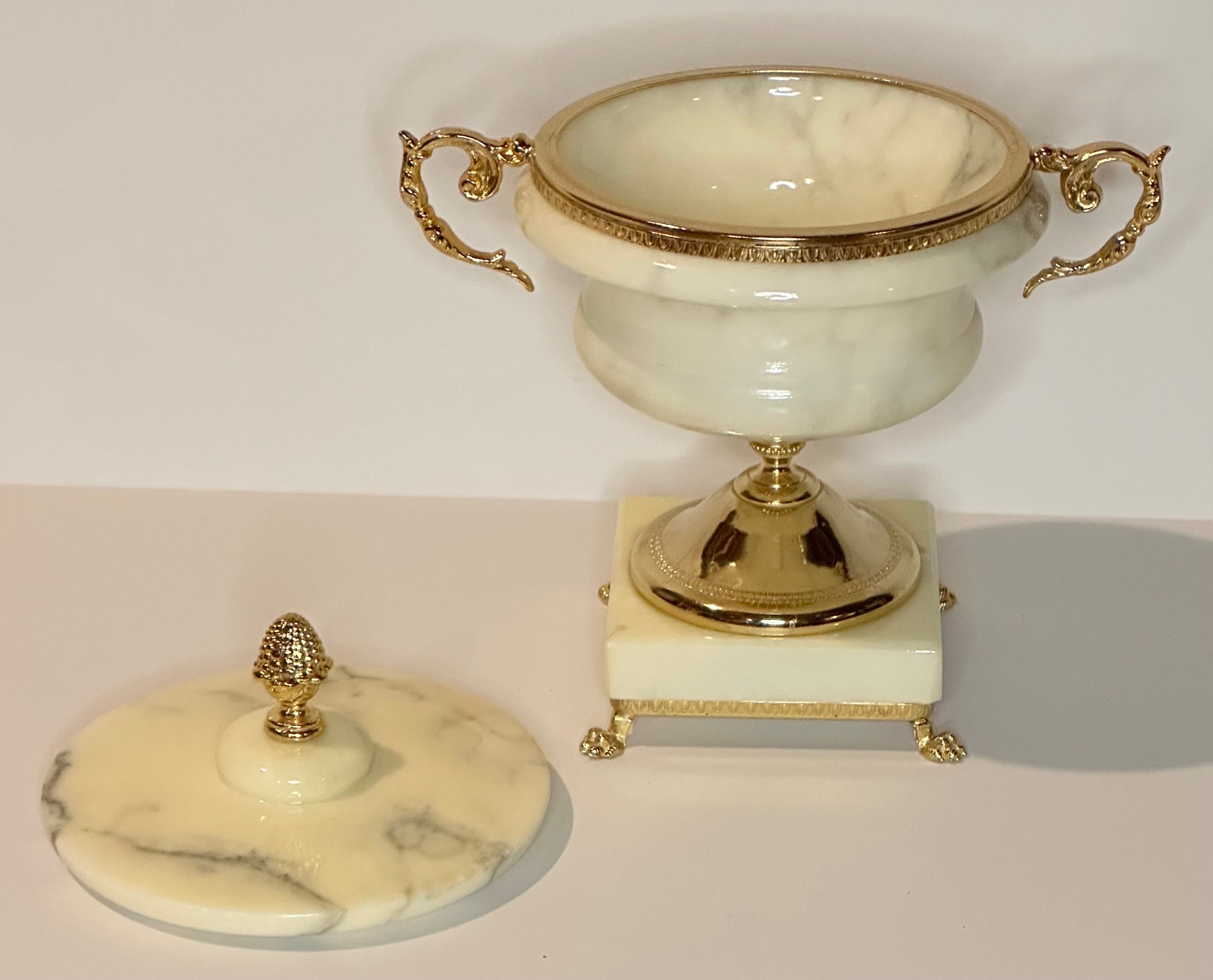 Vintage Art Deco 1930s Italian Hand Carved Alabaster Jewelry Box - Etsy