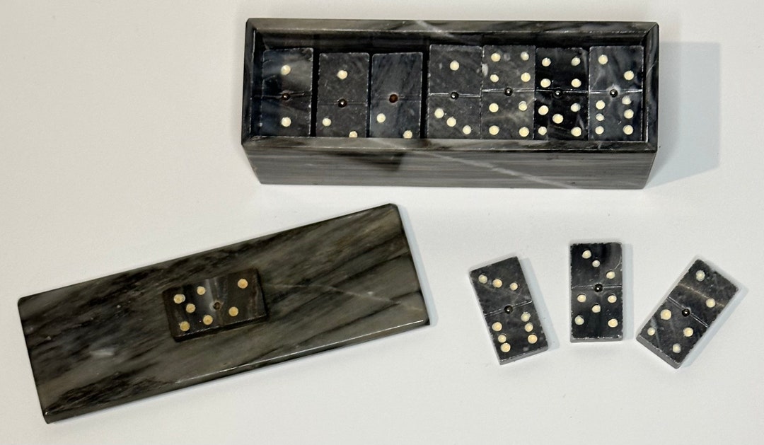 Rare and Special Mid Century Complete Marble Domino Set - Etsy
