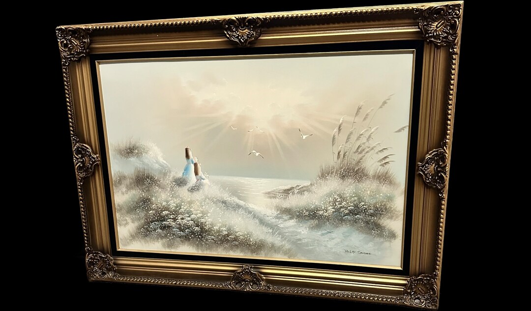 Vintage Signed Large Canvas Oil Painting by Artist Philip Sandee - Etsy