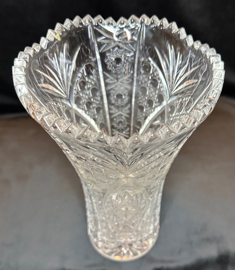 Vintage Bohemian Crystal Vase With the Caesar Hand Cut Pattern - Etsy