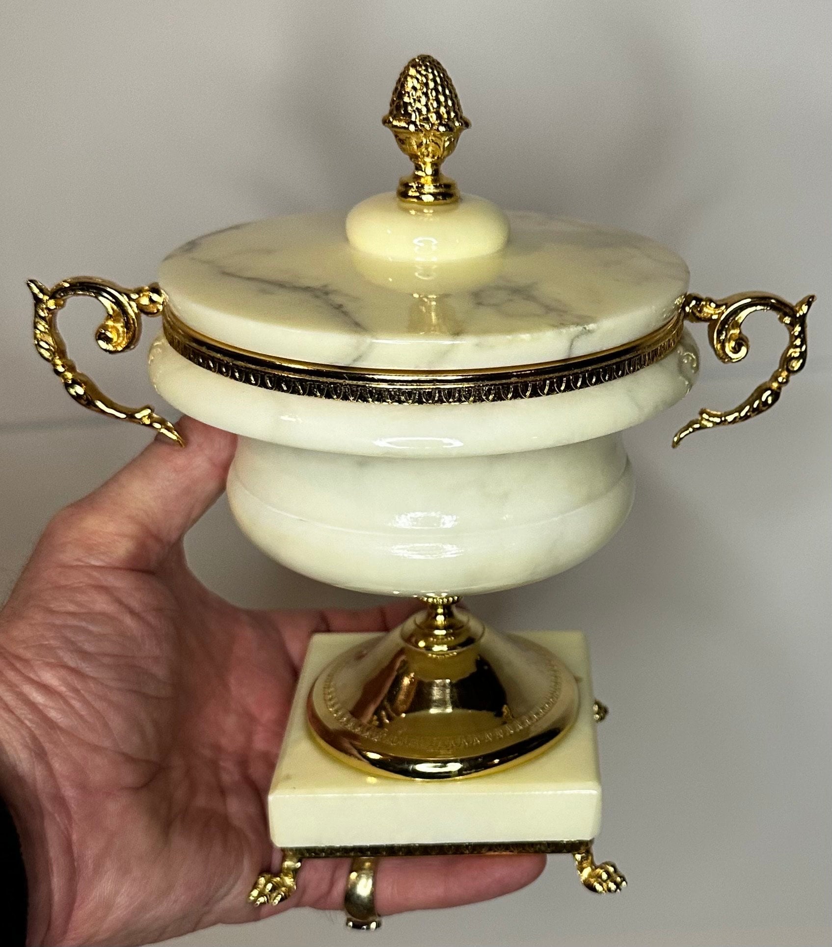 Vintage Art Deco 1930s Italian Hand Carved Alabaster Jewelry Box - Etsy