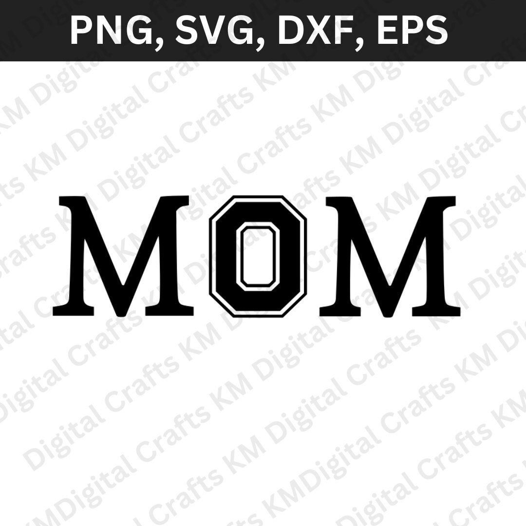 MOM With Block O Cut File for Cricut/silhouette to Make T-shirts, Mugs ...