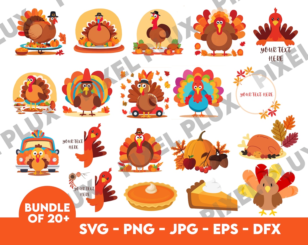 Turkey SVG | Cool Turkey Clipart | Cute Turkey SVG Bundle ...