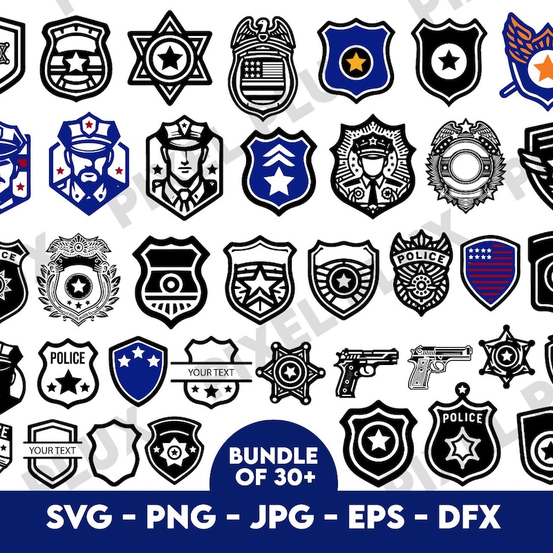 Police Badge Svg - Etsy