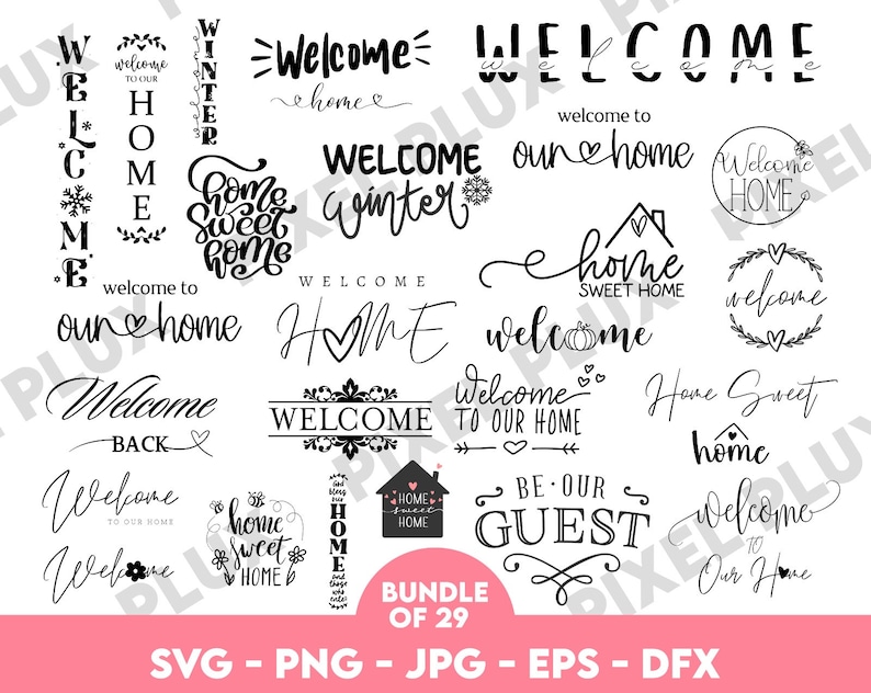 Welcome Svg Bundle, Welcome to Our Home Svg, Welcome Home Svg, Home ...