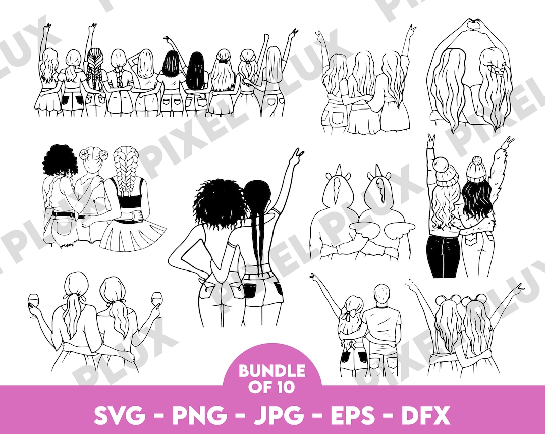 Best Friends Svg Bundle | Friendship Svg Bundle | Besties Svg | Friends ...