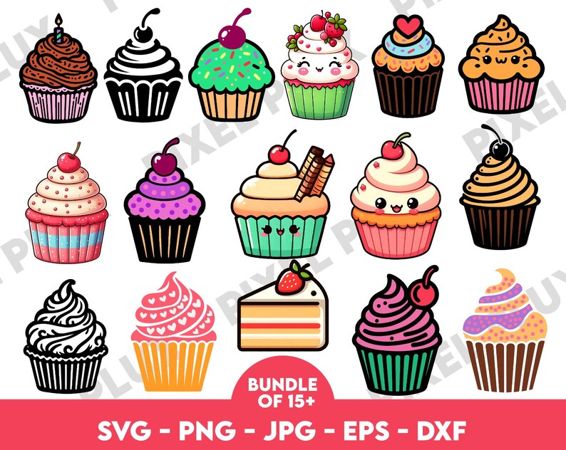Cupcake Svg, Muffin Cupcake Svg, Bakery Svg, Heart Cupcake Svg, Love ...
