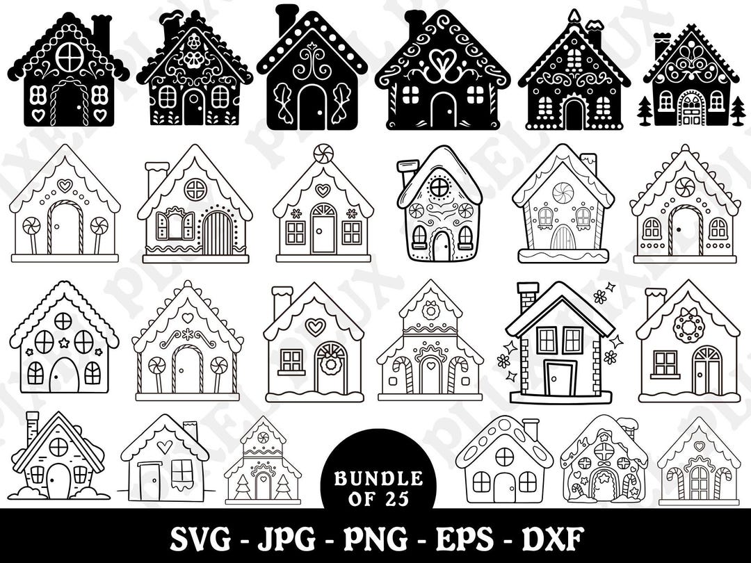 Gingerbread House SVG Bundle: Christmas Cricut Files (digital Download ...