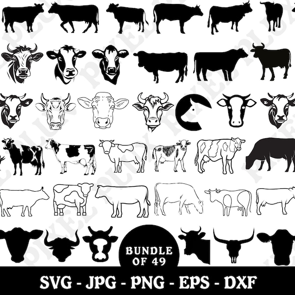Cow Svg - Etsy