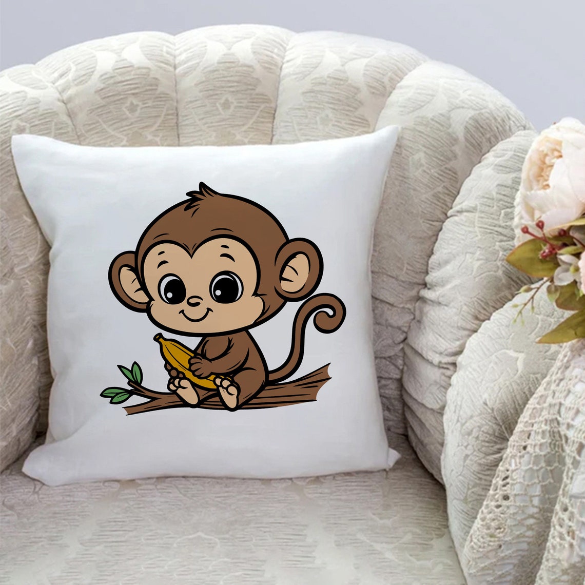 Monkey Svg, Baby Monkey Svg, Cute Monkey Svg, Twin Monkey Babies Svg ...