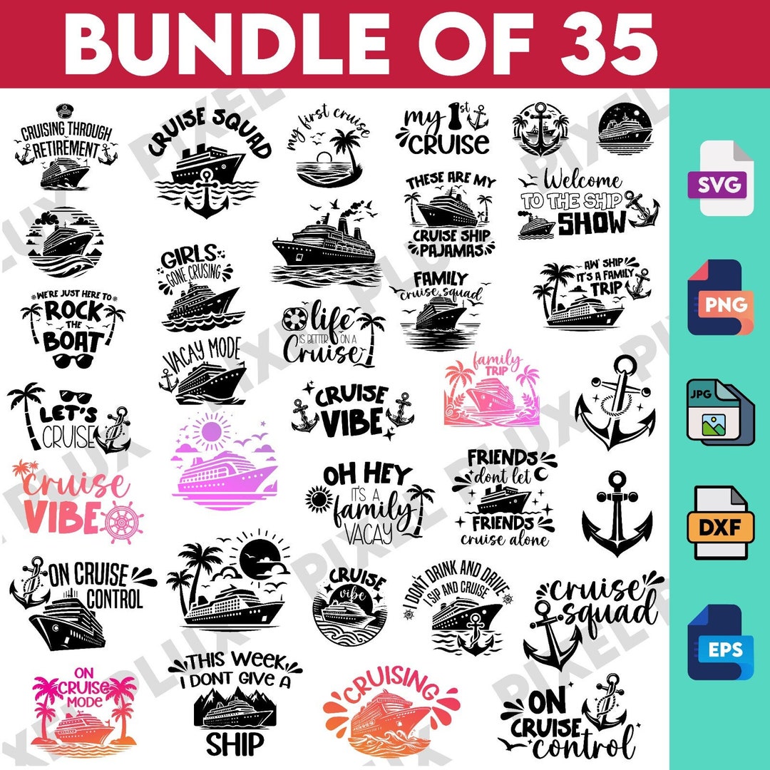 Cruise Svg Bundle, Cruise Png Bundle, Cruise Cut Files, Cruise Dxf ...