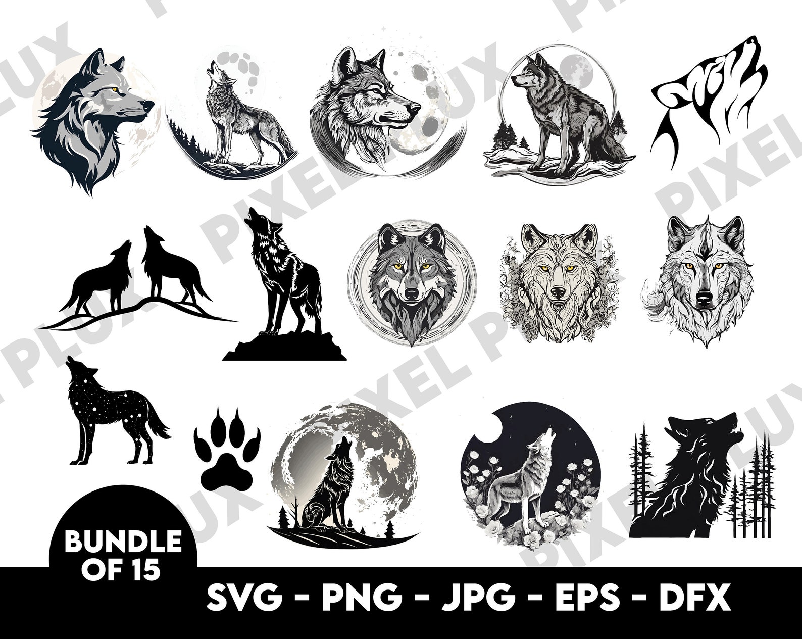 Wolf Svg, Wolf Head Svg, Wolf Clipart, Mama Wolf Svg, Wolf Cub Svg ...