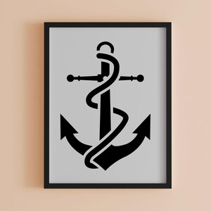 Anchor SVG Nautical Vector Image - Pattern for CNC, Cricut, Woodworking ...