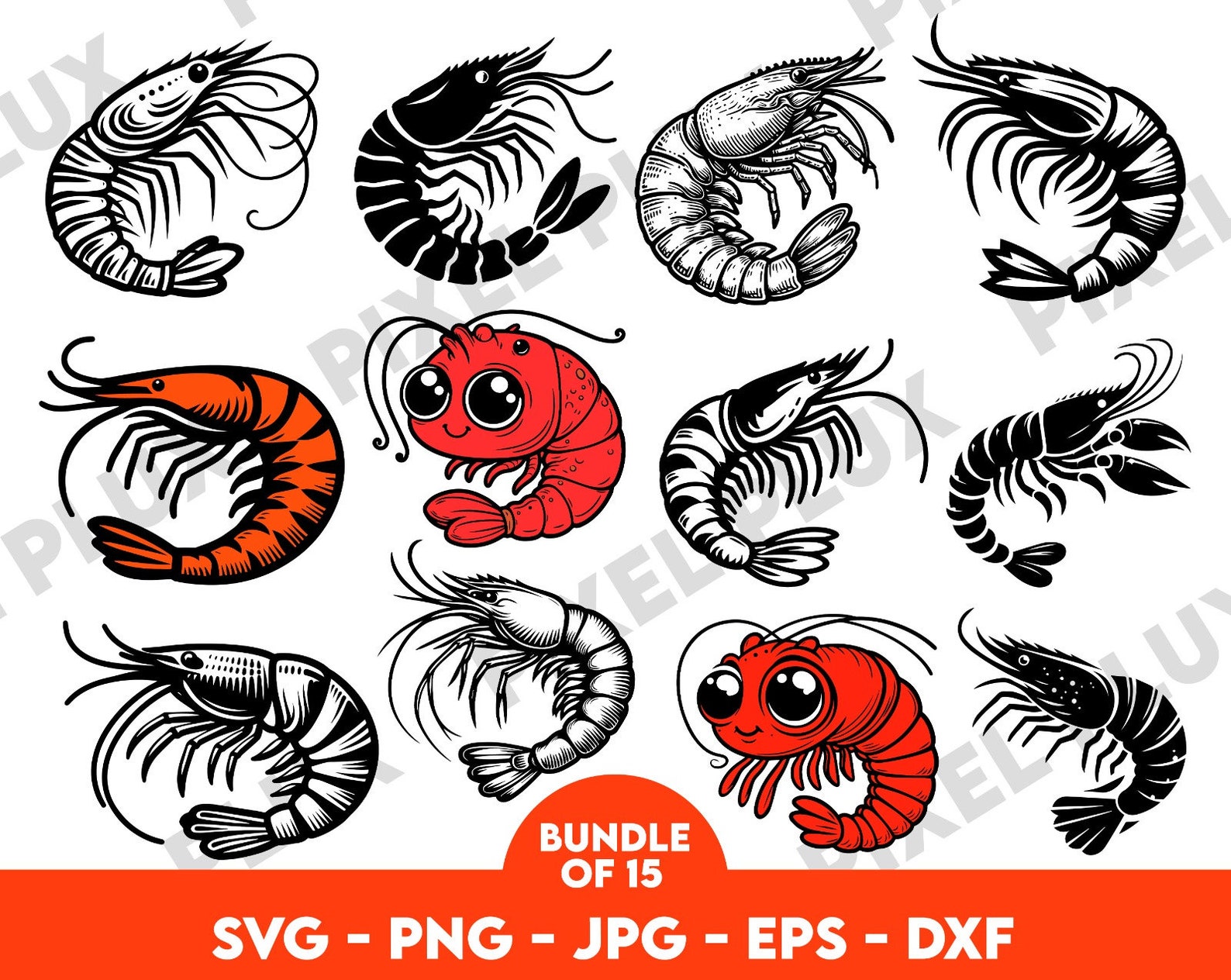 Shrimp Svg, Crawfish Svg, Crawfish Clipart, Prawn Svg, Shrimp Outline ...