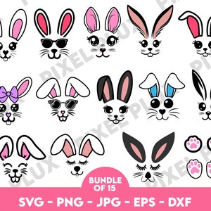 Bunny Nose Svg, Cute Bunny Face Svg, Rabbit Mustache Svg, Easter Bunny ...