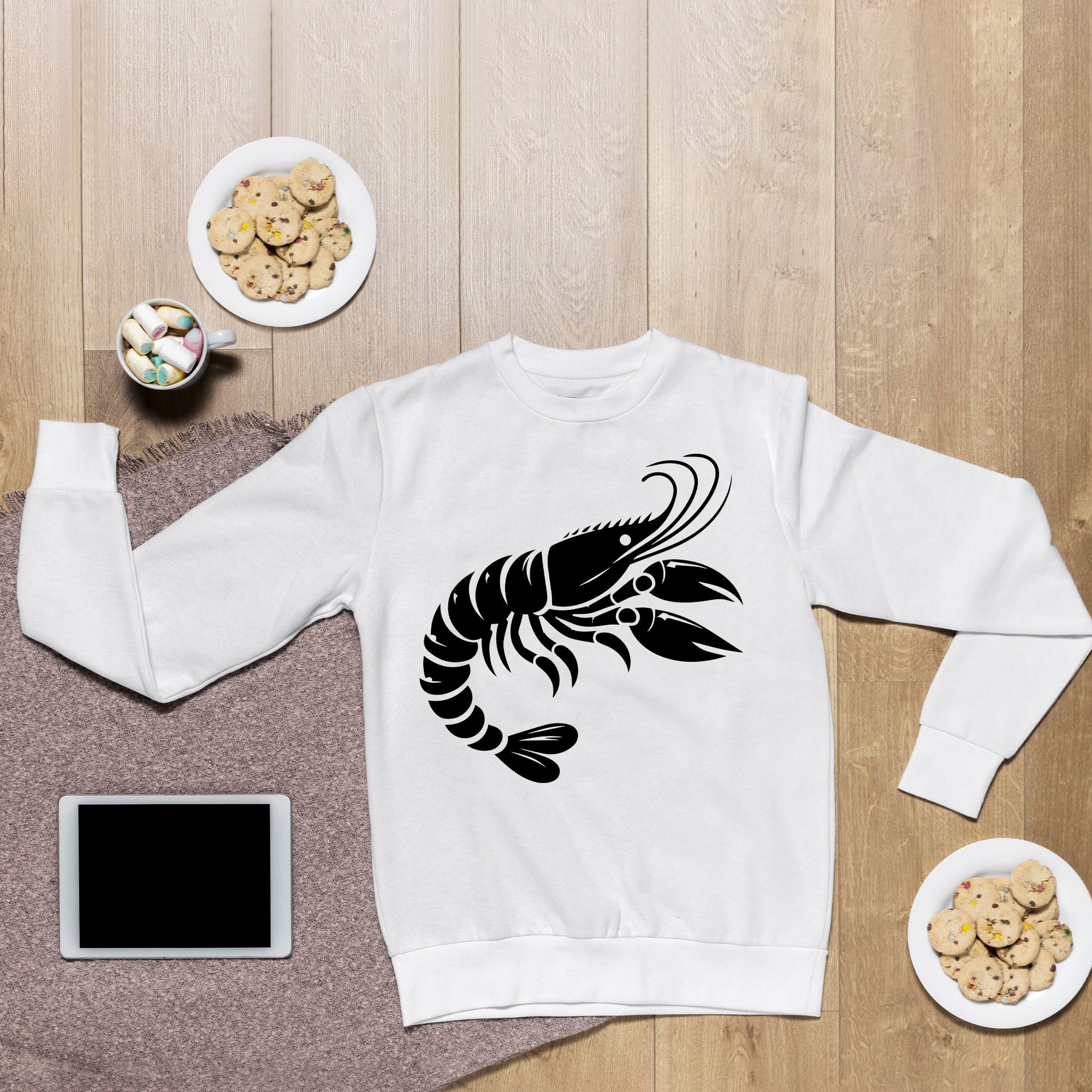 Shrimp Svg, Crawfish Svg, Crawfish Clipart, Prawn Svg, Shrimp Outline ...