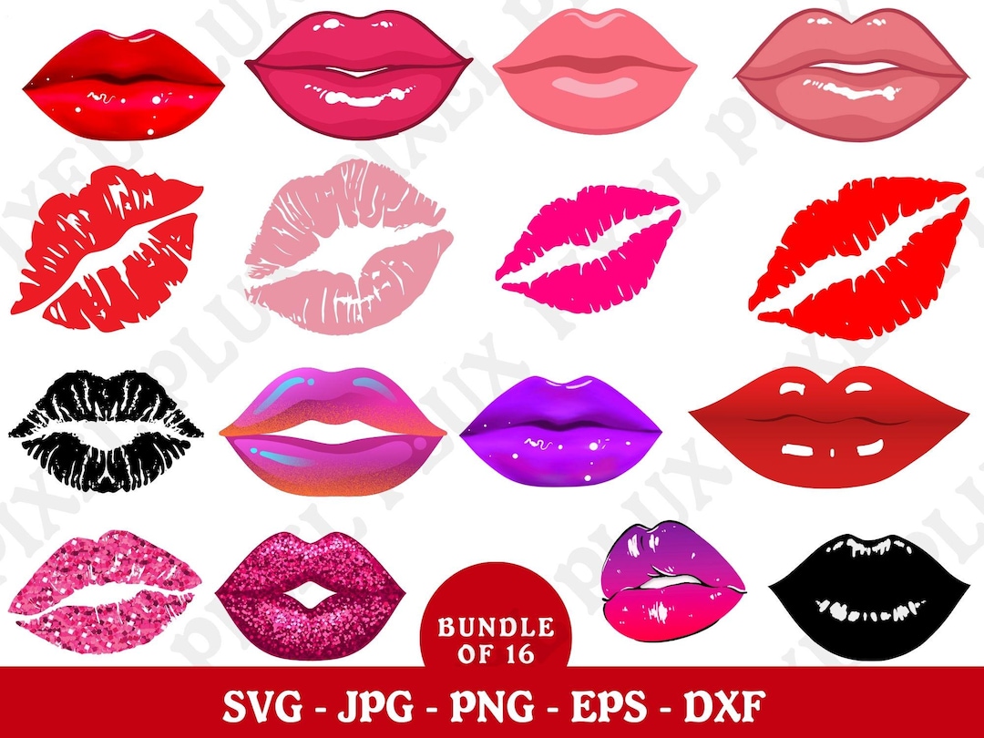 Lips SVG, Lipstick Svg, Kiss Svg, Lips,valentines Day SVG, Kissy Lips ...