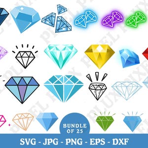 Diamond SVG Bundle - Diamond PNG Bundle - Diamond Clipart - Diamond SVG ...