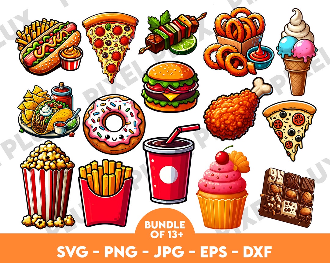 Food Svg, Fast Food Svg, Pizza Svg, Cupcake Svg, Lunch Svg, Dinner Svg ...