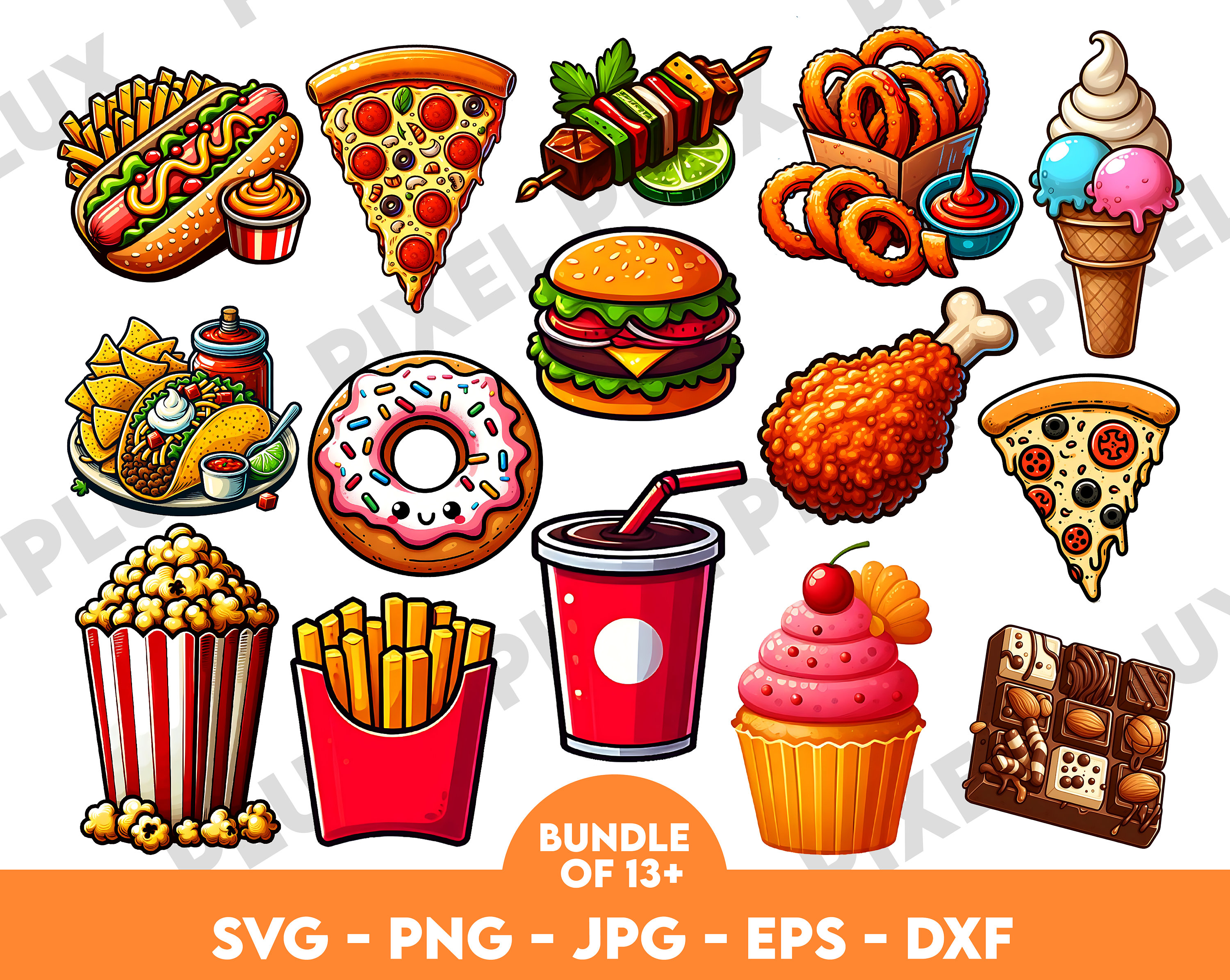 Food Svg, Fast Food Svg, Pizza Svg, Cupcake Svg, Lunch Svg, Dinner Svg ...