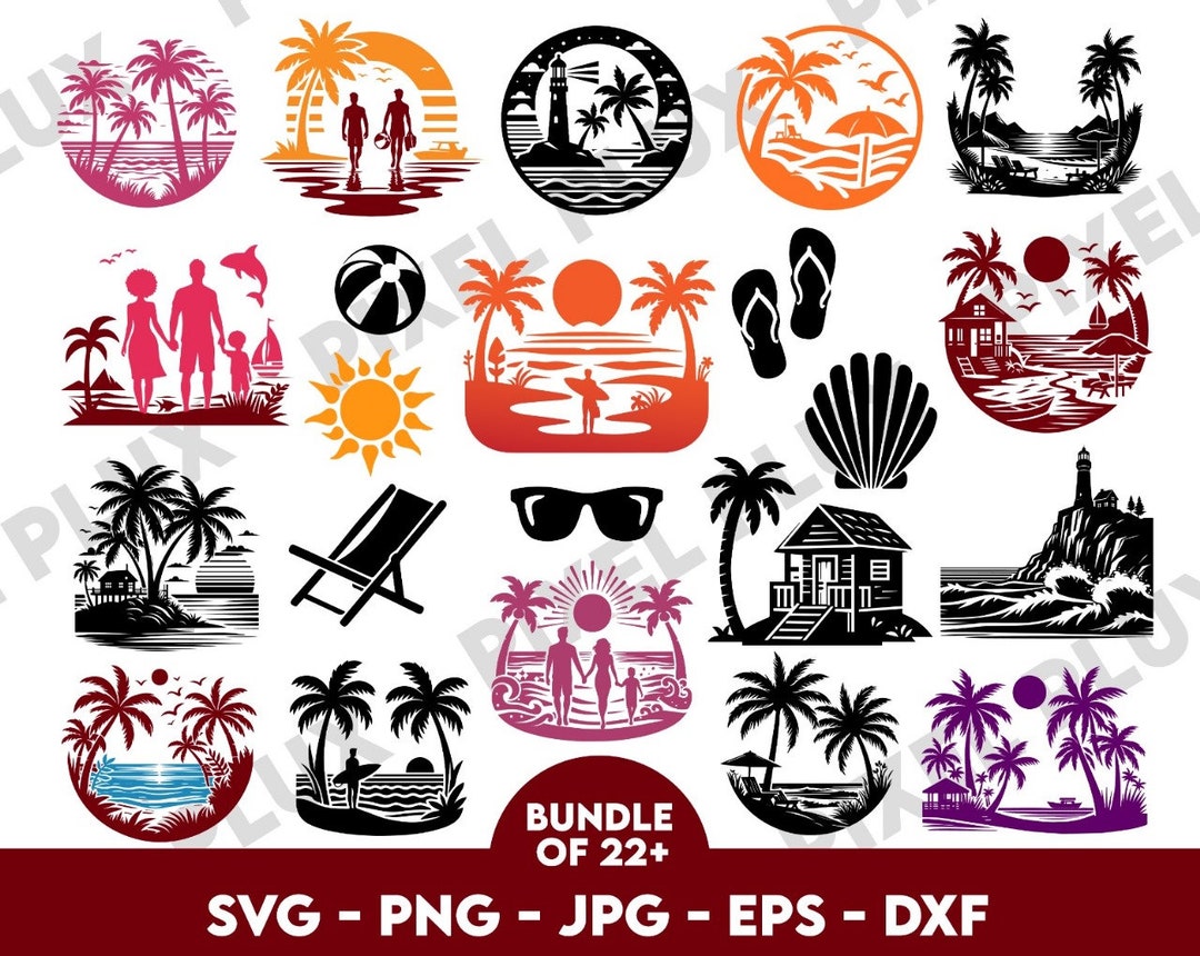 Beach Svg, Vacation Beach Svg, Beach Life Svg, Palm Tree Svg, Beach ...