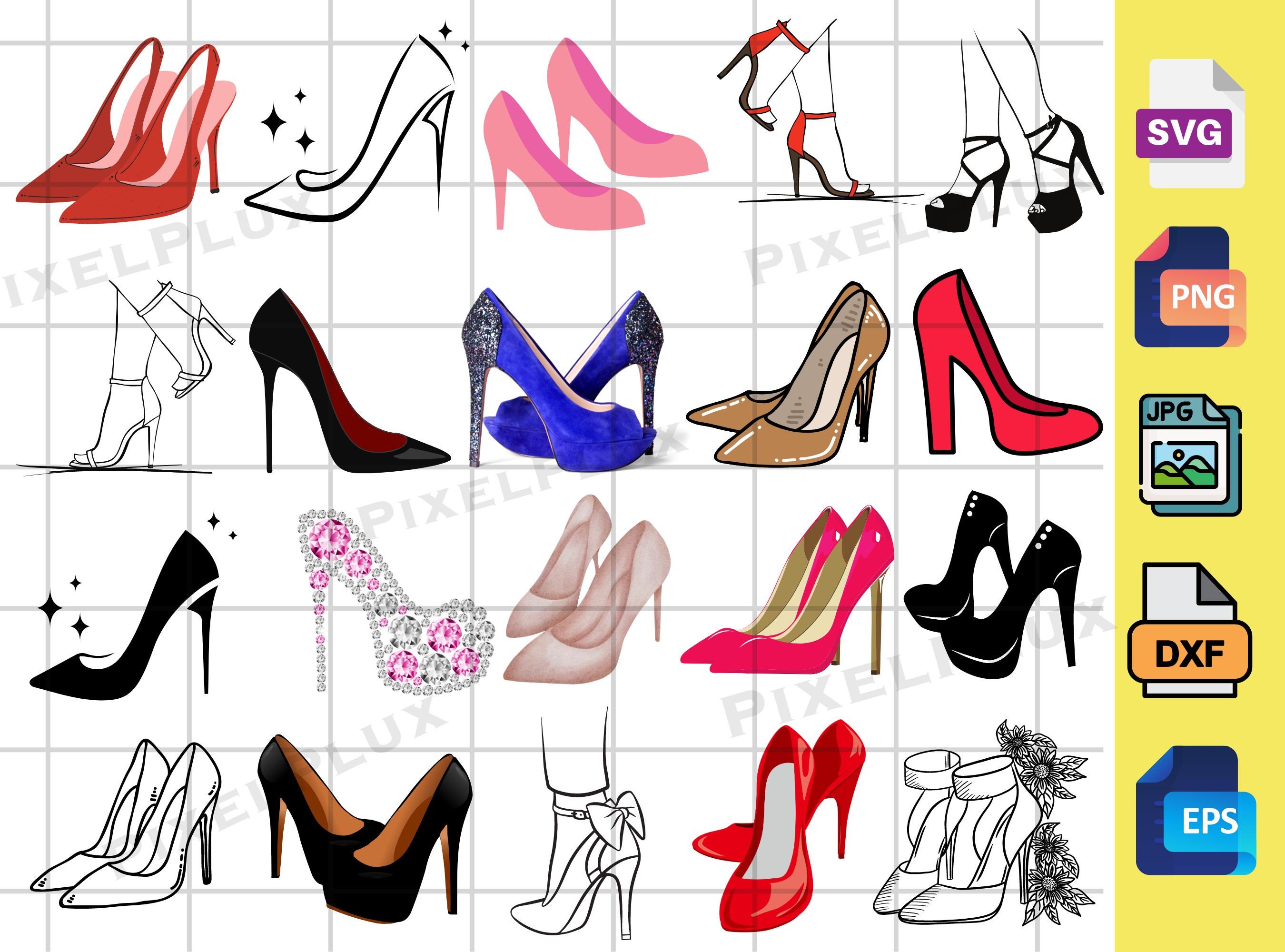 High Heels SVG High Heels Shoes SVG Women Shoes SVG Red - Etsy