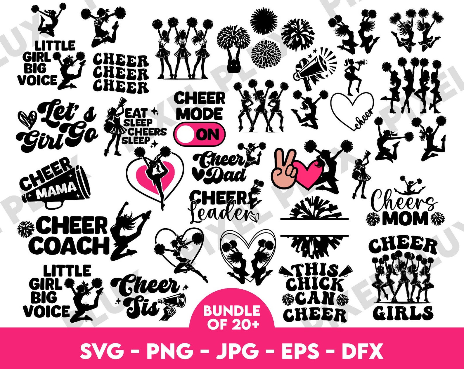 Cheerleader Svg, Cheerleader Girl Svg, Cheerleader Mom Svg, Cheer Team ...