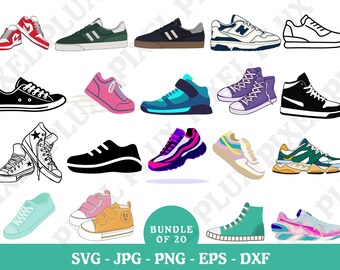 50 Sneaker Svg Bundle, Sneakers Svg, Running Shoes, Sneaker Clipart ...