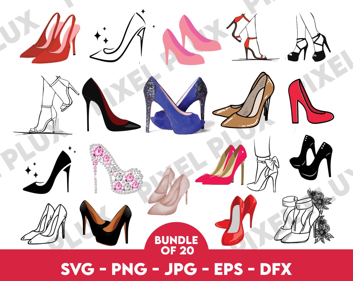 High Heels SVG High Heels Shoes SVG Women Shoes SVG Red Heels Svg ...