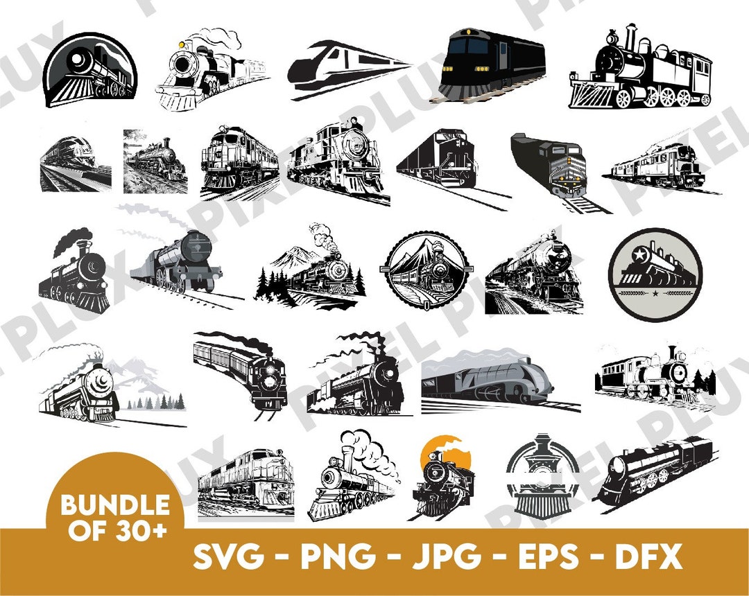 Train Svg, Steam Train Svg Files for Cricut, Mountain Train Svg, Retro ...