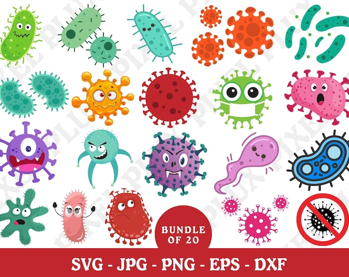 Bacteria Svg,bacteria SVG, Bacteria Clipart, Bacteria Vector, Bacteria ...