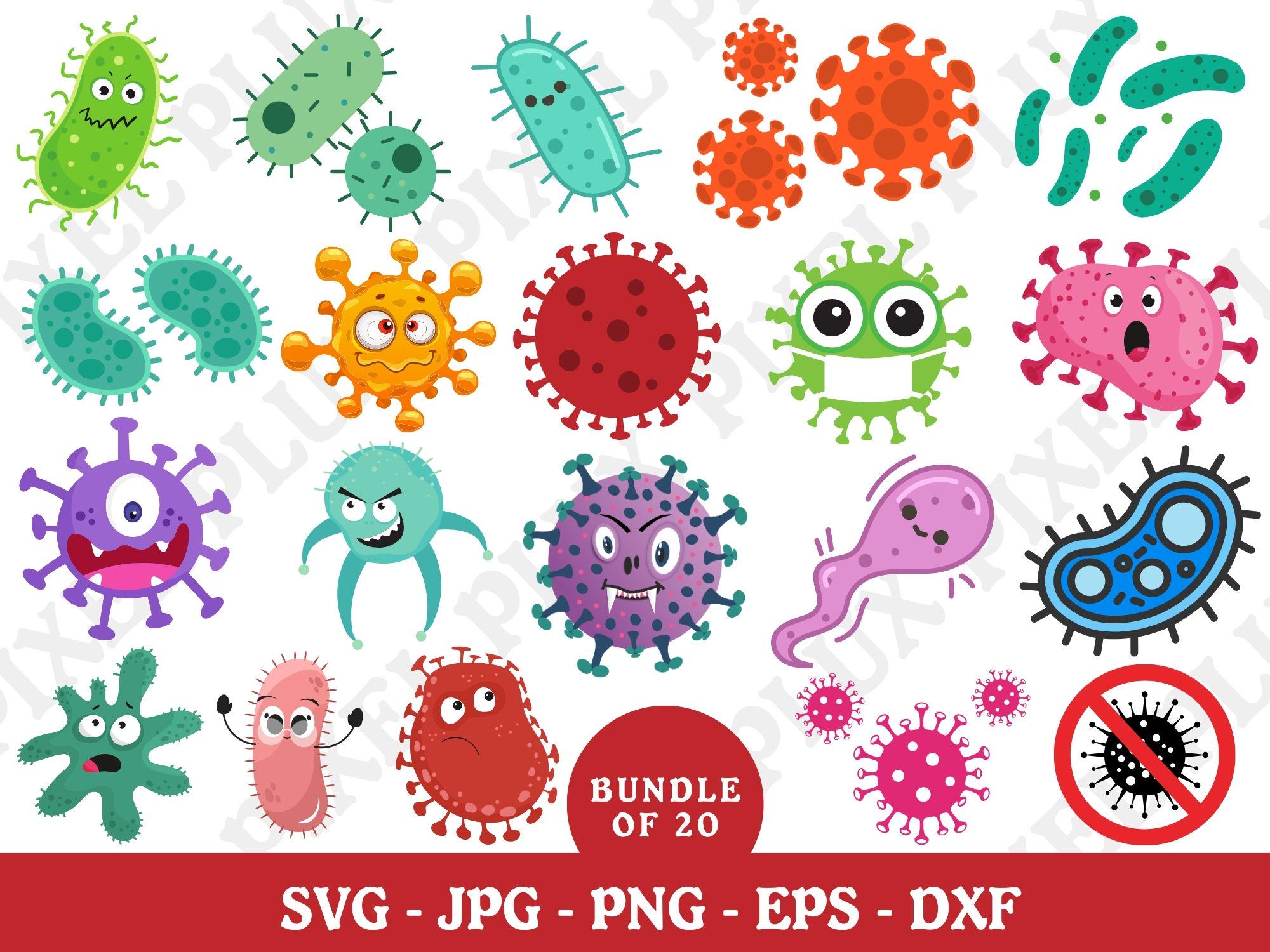 Bacteria Svg,bacteria SVG, Bacteria Clipart, Bacteria Vector, Bacteria ...